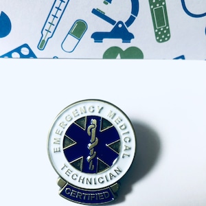 EMT Enamel Pin Brooch| Medic Pins| Ambulance Brooch Pins| Star of Life ...