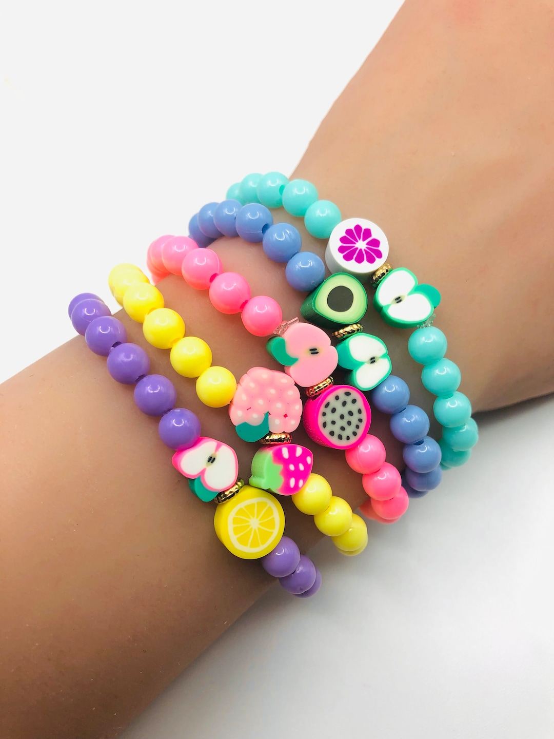Kids Beaded Bracelets Girls Beaded Bracelets Stocking - Etsy