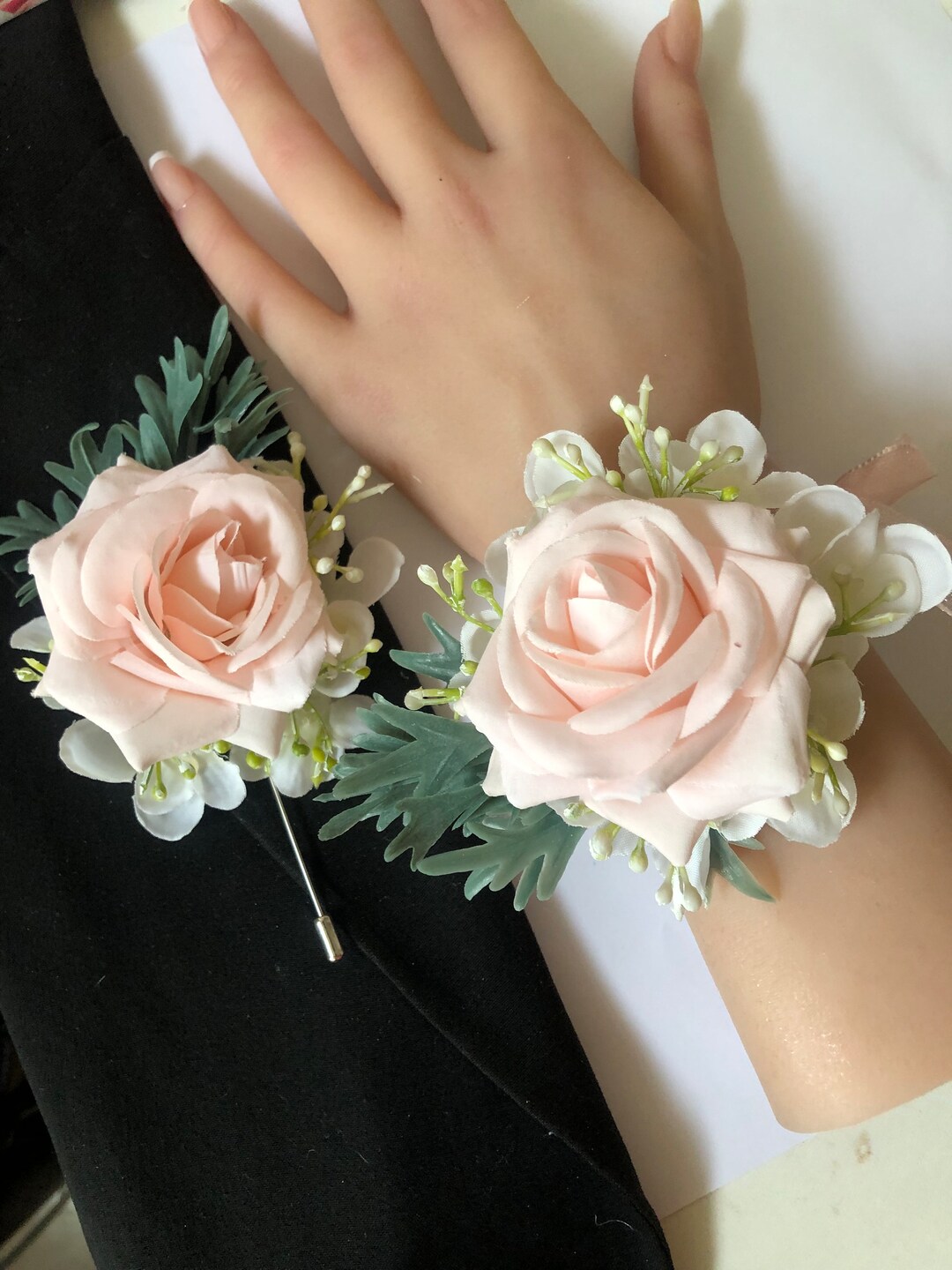 Corsage and Boutonniere Set Graduation Accessories Prom Corsage Flowers ...