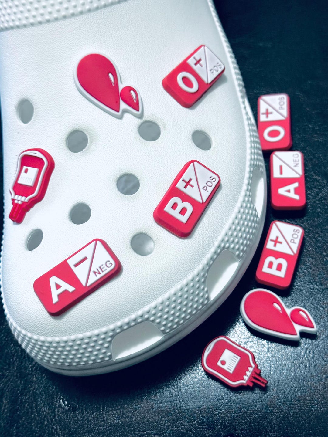 Phlebotomist Shoe Charms | Blood Type, Medical Gift (set of 10) - Etsy