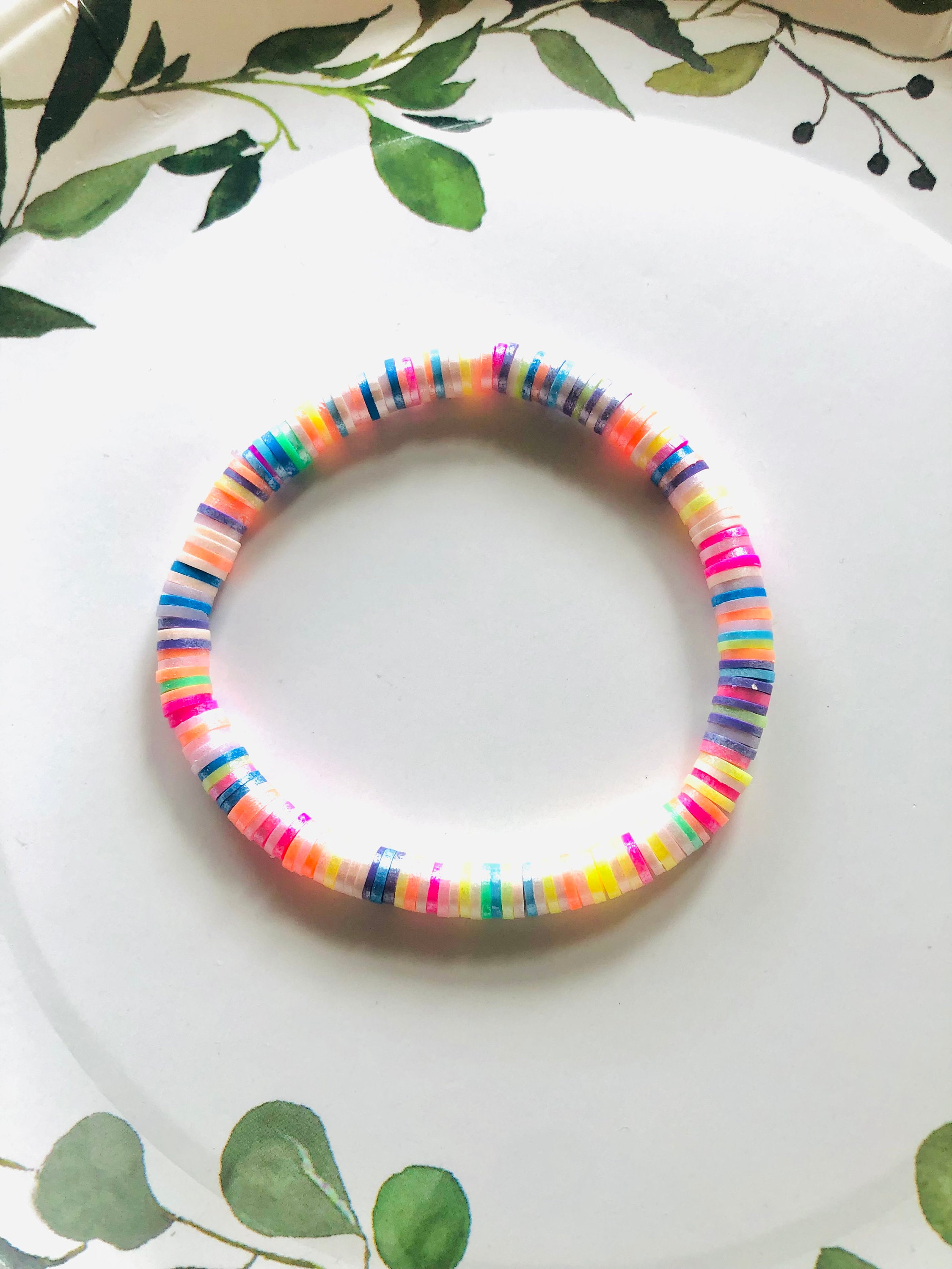 Pearly Heishi Bracelet Silky Heishi Bracelet Silky Clay Bracelet Solf Heishi Bracelet Beaded ...