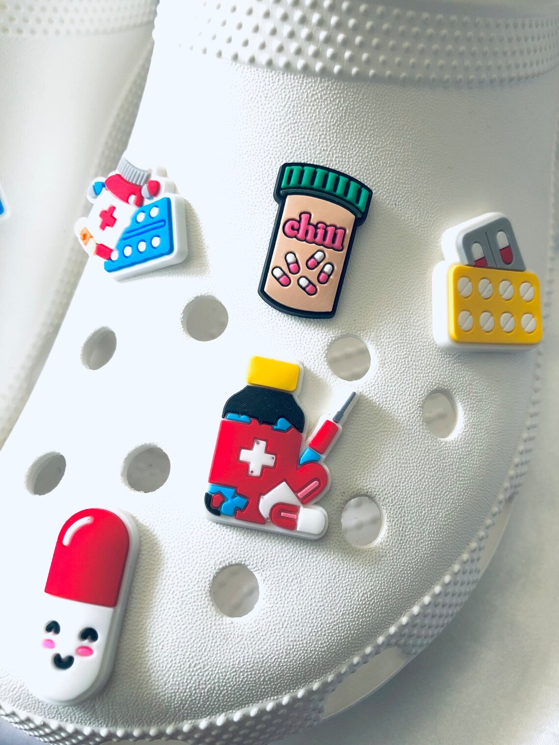 Pill Shoe Charms: Medical Theme - Nurse, Doctor, Pharmacist (5 or 10PC ...