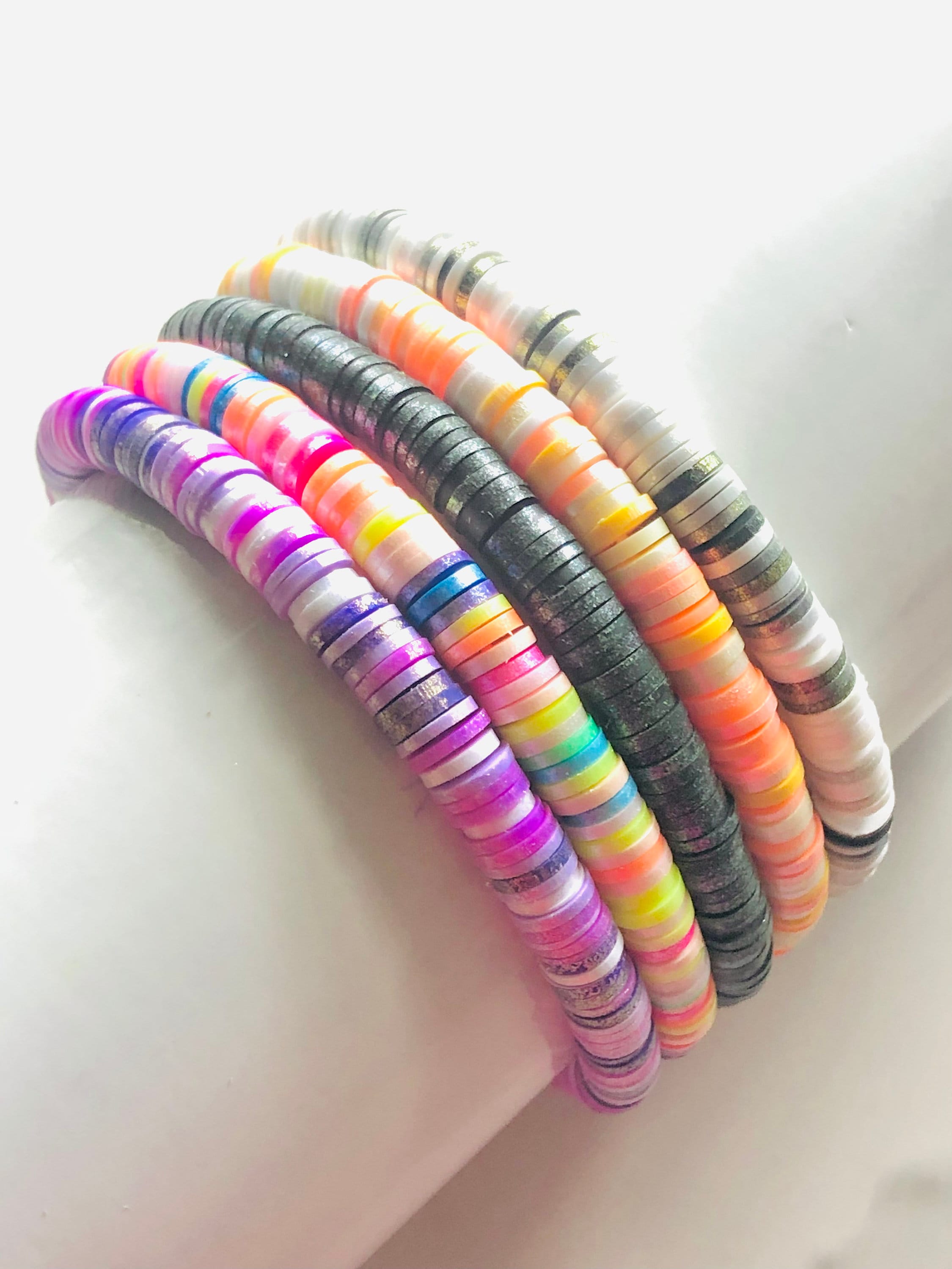 Pearly Heishi Bracelet Silky Heishi Bracelet Silky Clay - Etsy