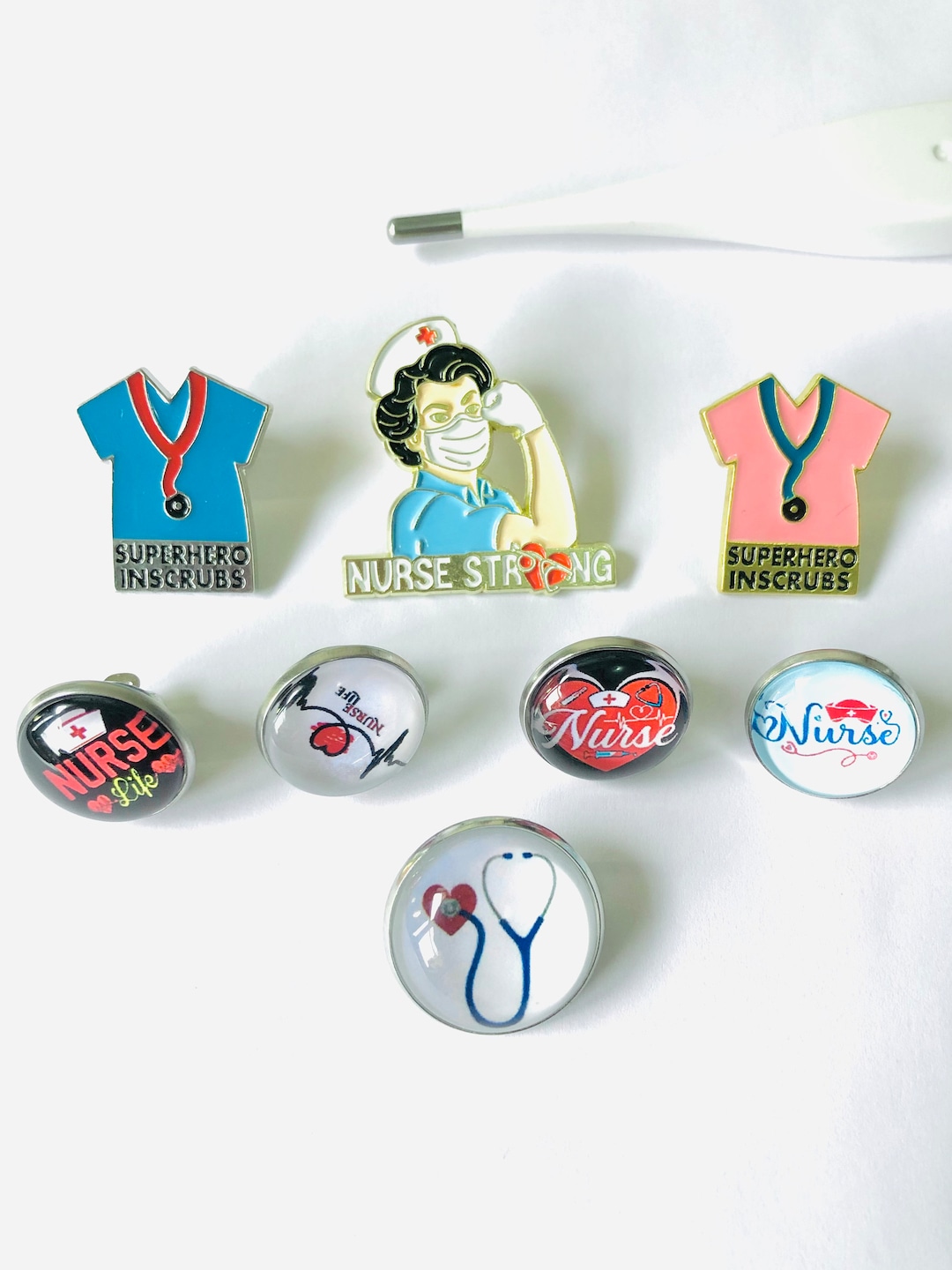 Enamel Nurse Pin Brooch: Silvery Nurse Life Pins - Etsy
