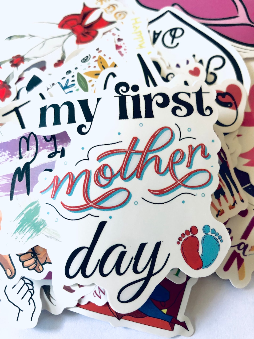 40 PC Mothers Day Stickersi Love Mom Stickers Mothers Day Bag Tagi Love ...