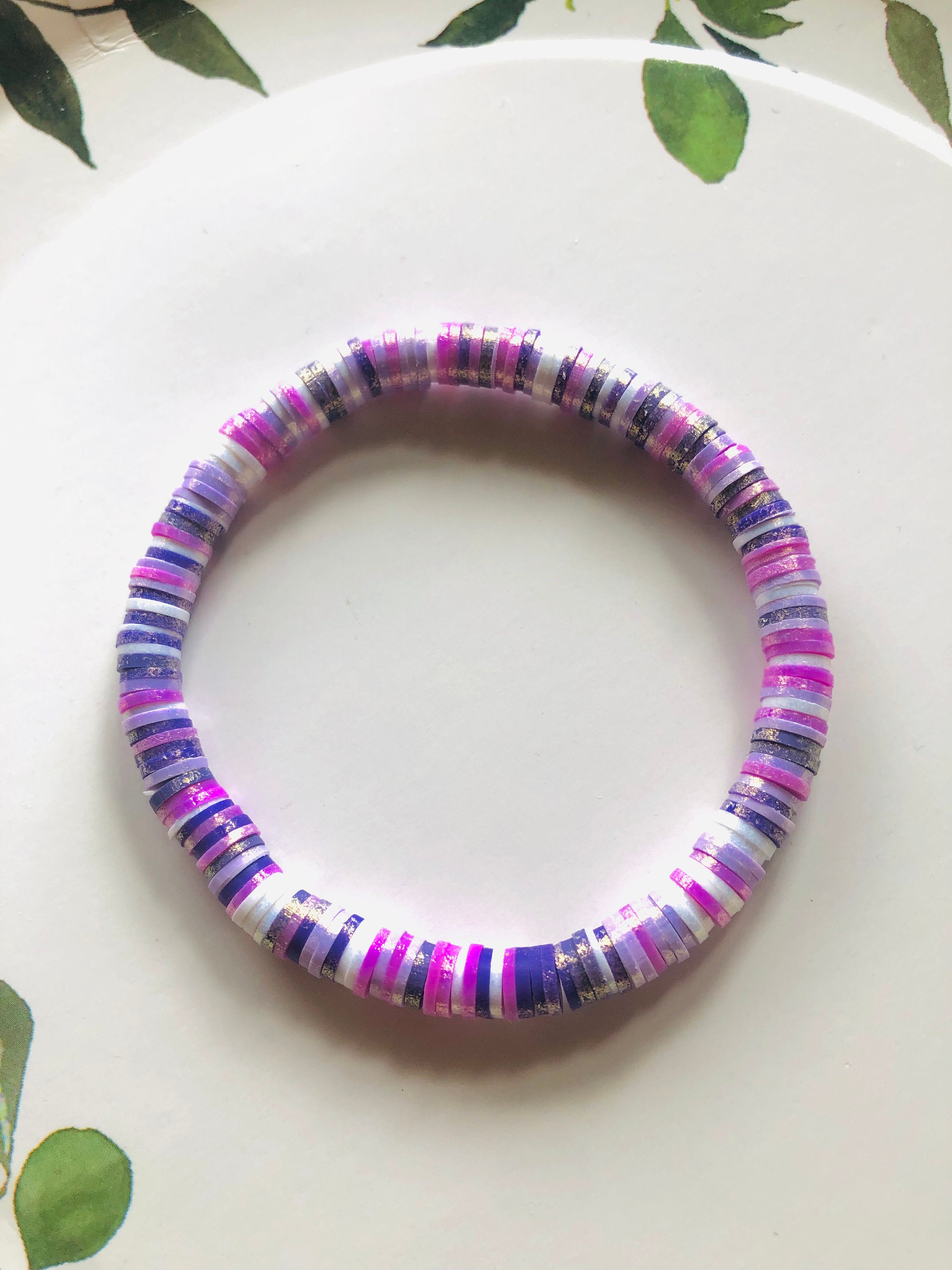 Pearly Heishi Bracelet Silky Heishi Bracelet Silky Clay Bracelet Solf Heishi Bracelet Beaded ...