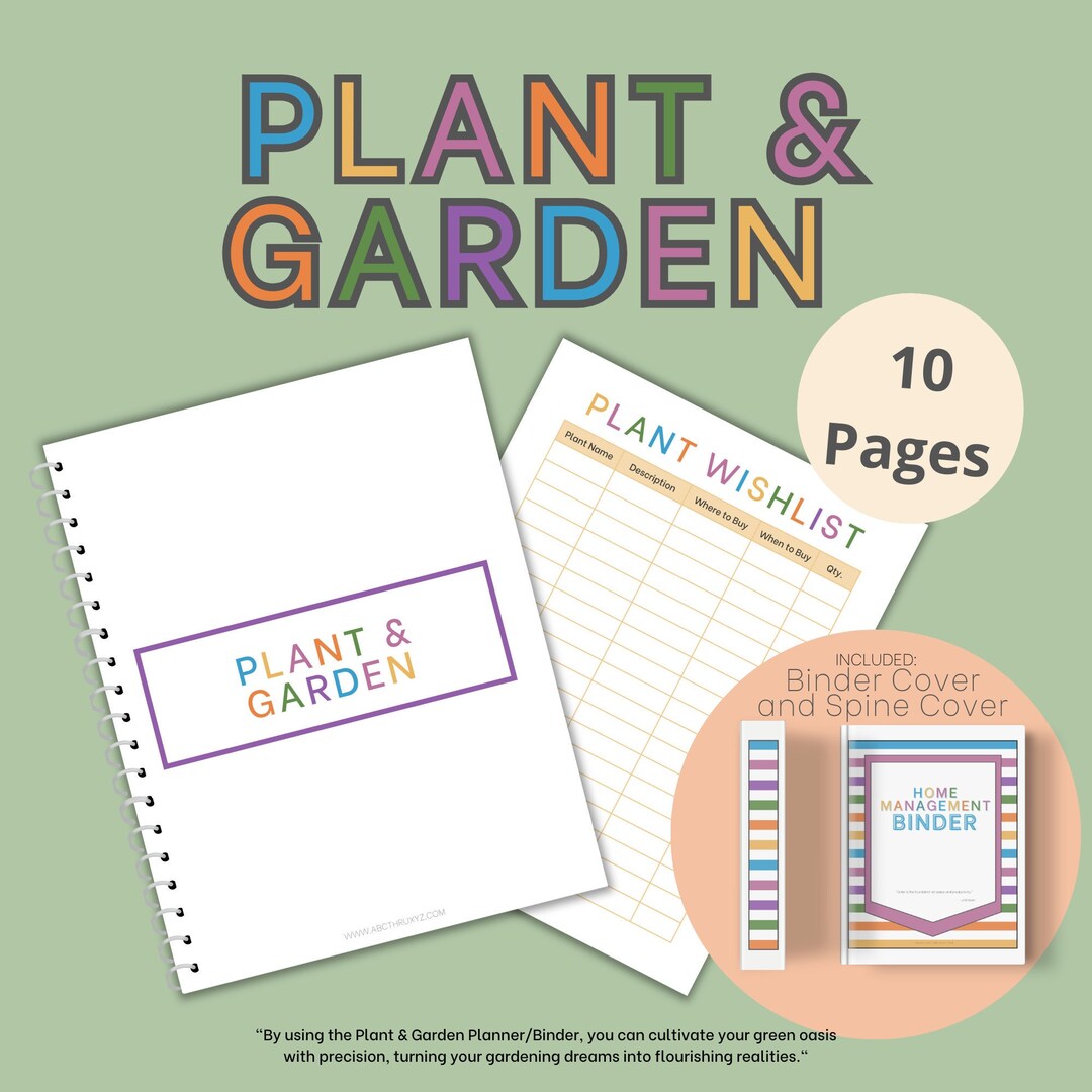 Plant & Garden Planner/binder | Plant Planner | Gardening Logbook ...
