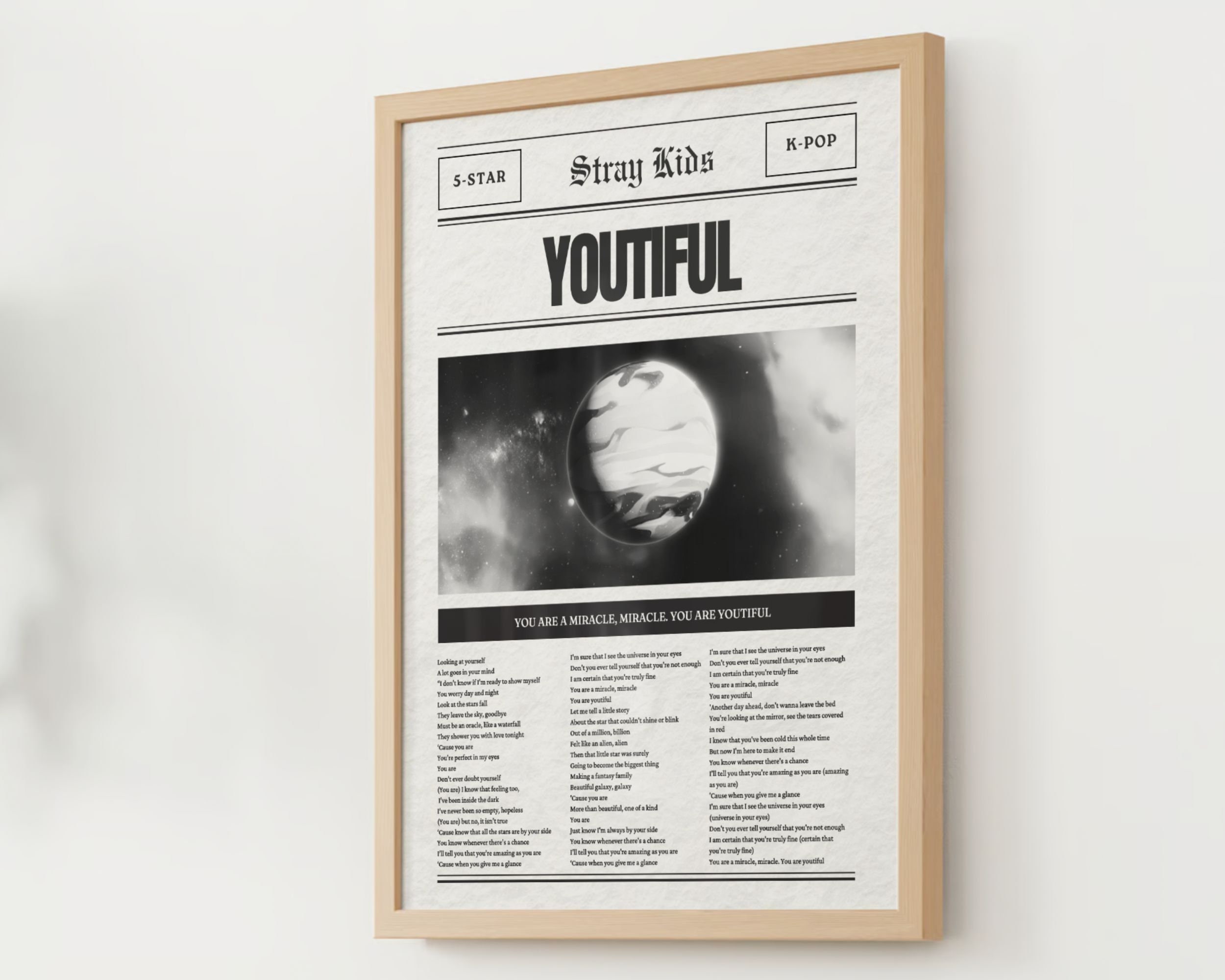 Stray Kids Youtiful Poster Digital Download, SKZ 5-star Art Print ...