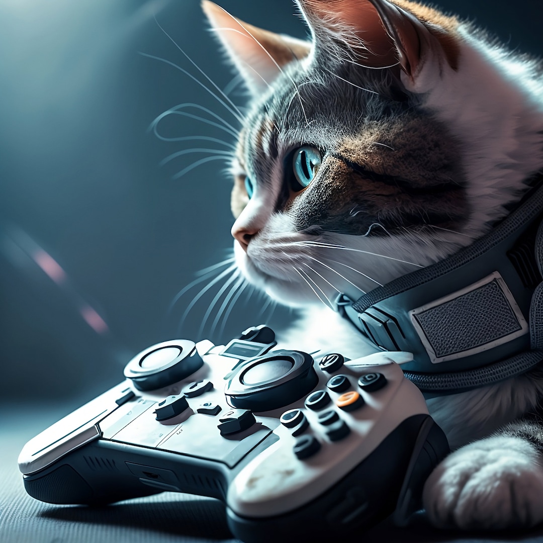 Gamer Cat 4k Ai-art Digital Download - Etsy
