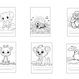10 Animals Coloring Pages Ready for Printing - Etsy