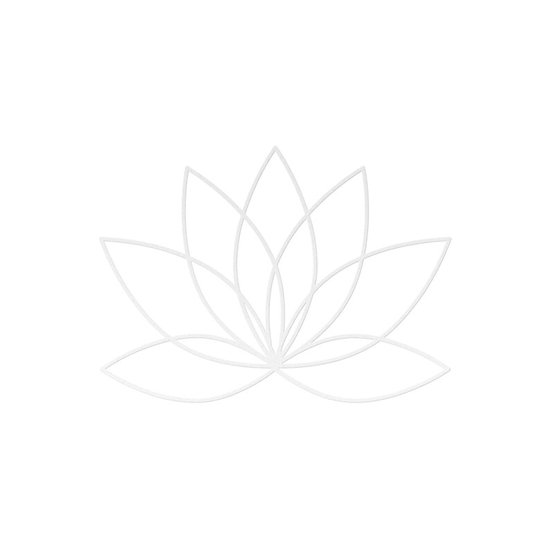 Metal Wall Art, Lotus Flower, Minimalist Line Art, Home Wall Decor ...
