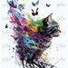 Colorful Splashed Cat Art Prints Collection - Etsy