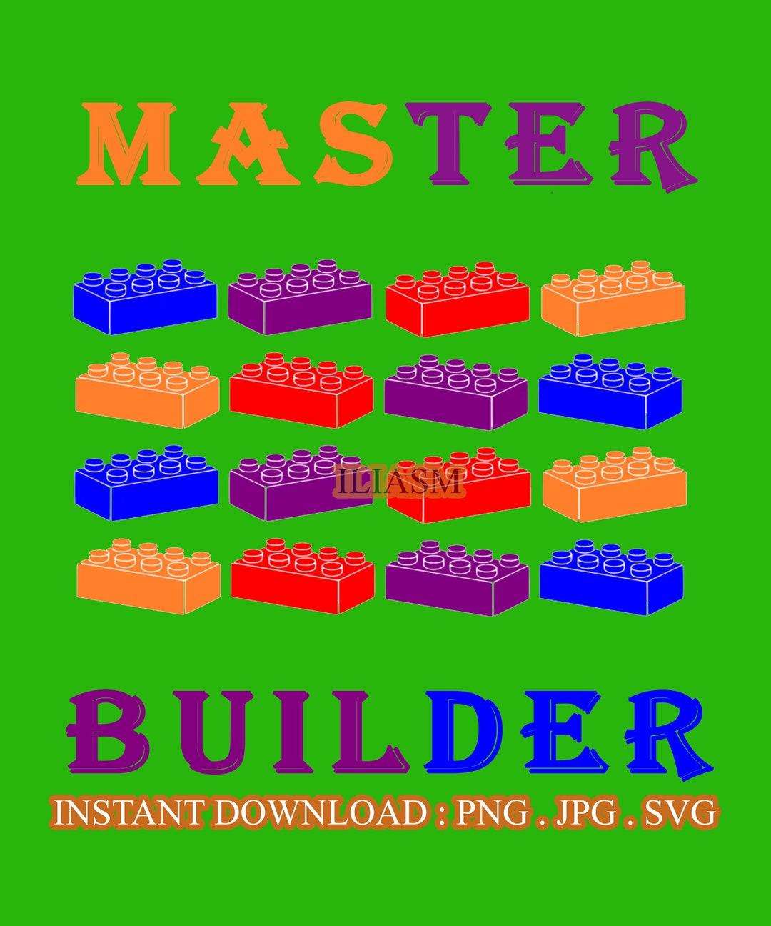Brick Builder / Blocks Master Builder PNG . SVG - Etsy