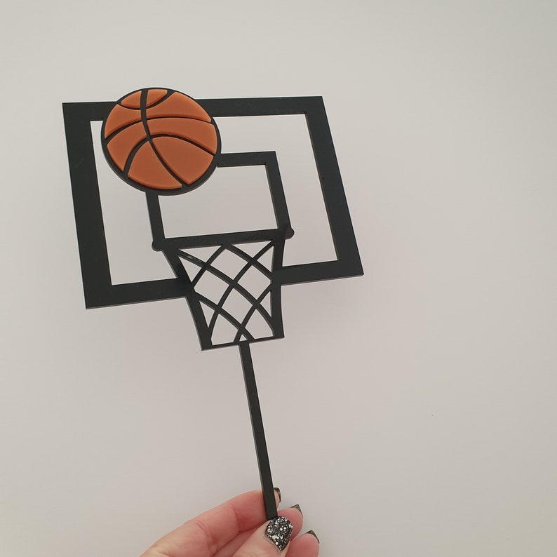Basketball Hoop Cake Topper With or Without Ball - Etsy Australia