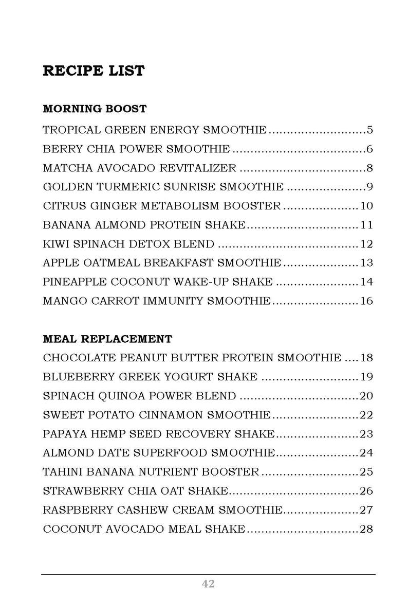 Smoothies for Weight Loss Recipes Book - Etsy