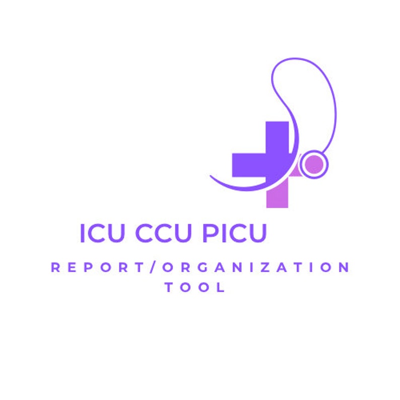 ICU CCU PICU Report/organization Tool - Etsy