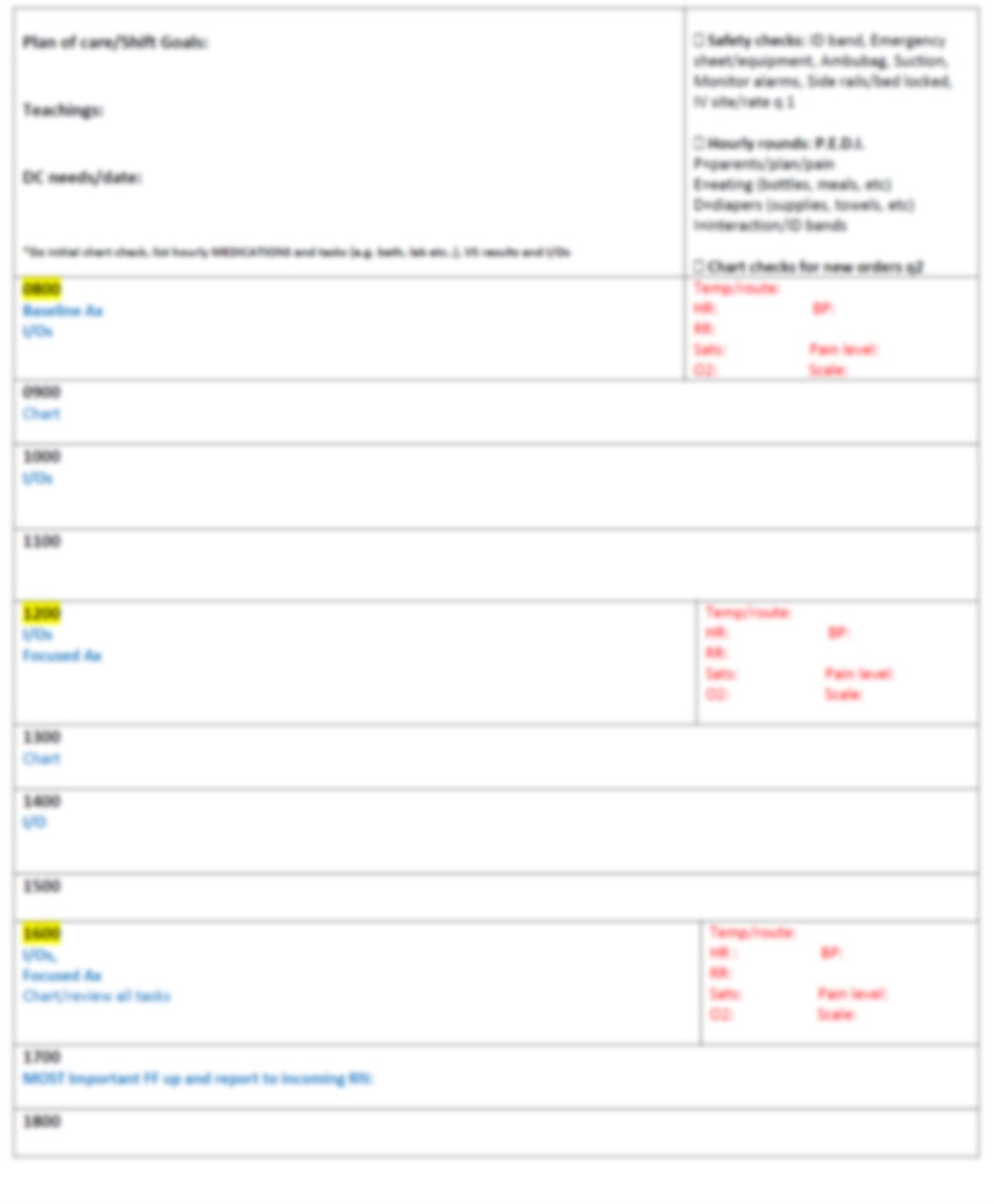 Medsurg and Peds Clinical Tool - Etsy