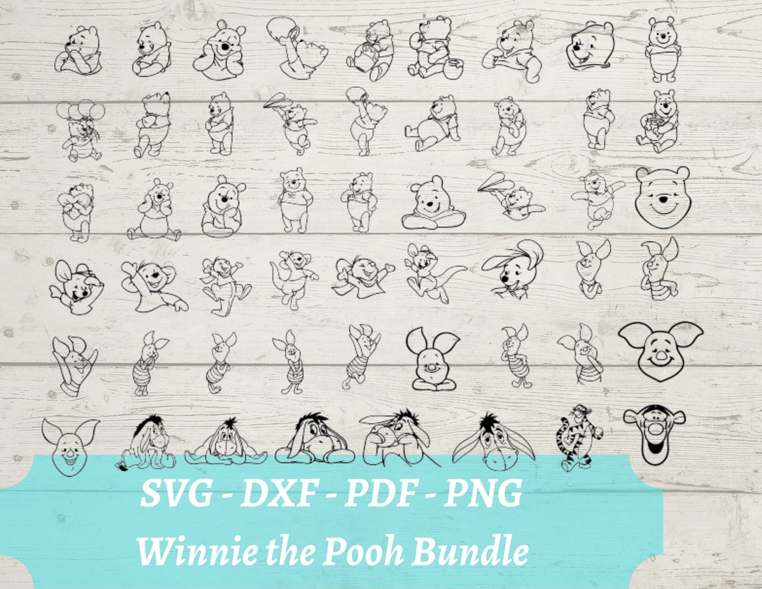 Winnie the Pooh and Friends SVG Laser Cut File, Download Digital File ...