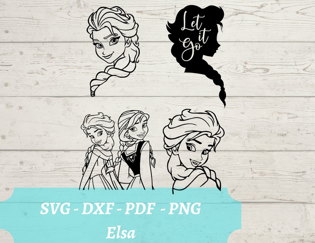 Elsa SVG Laser Cut File Bundle, Frozen Elsa and Anna Download Digital ...