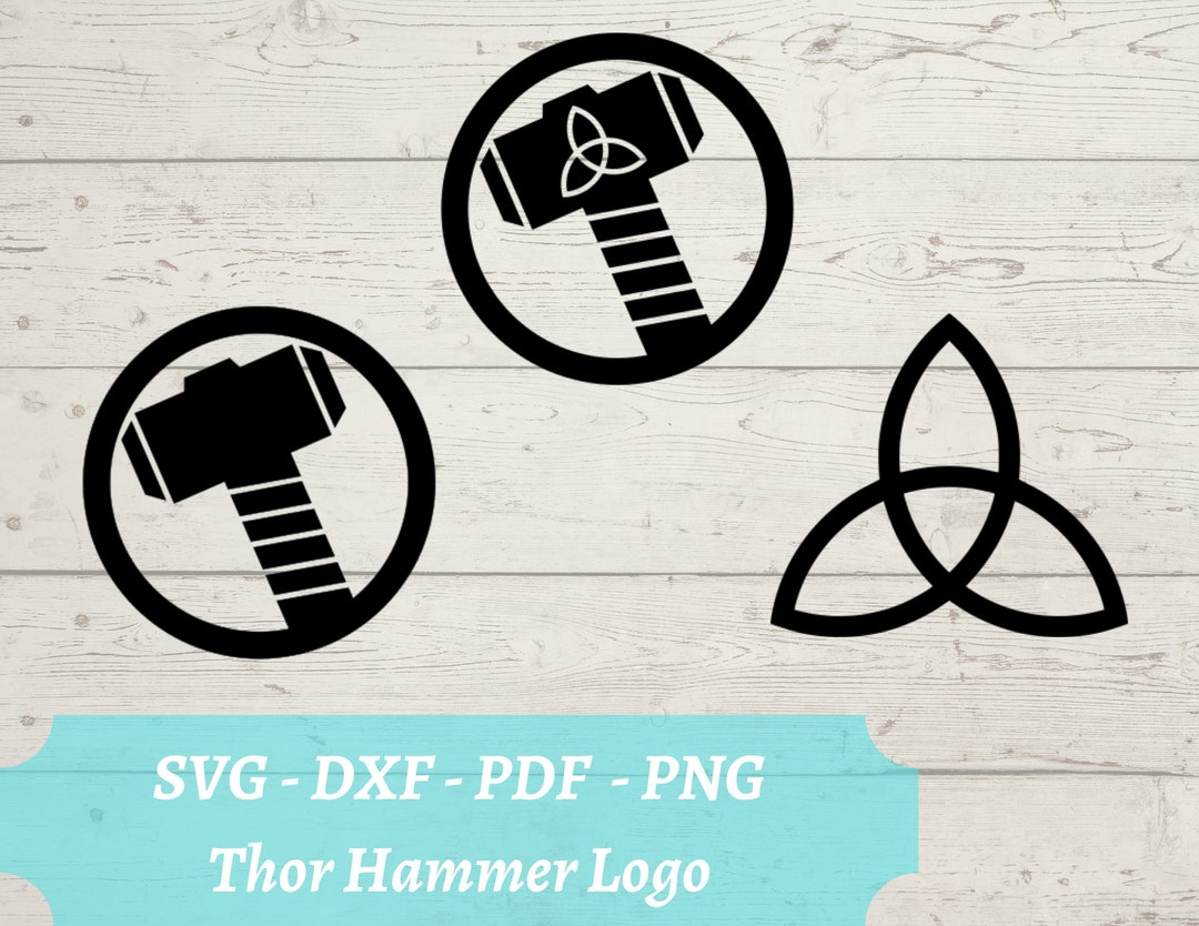 Thor Hammer Symbol SVG File, Mjolnir Digital File Dxf, Pdf, Png Cricut ...
