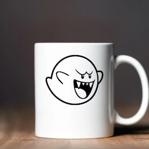 Boo Ghost SVG File, Video Game Boo From Super Mario Bros, Download ...