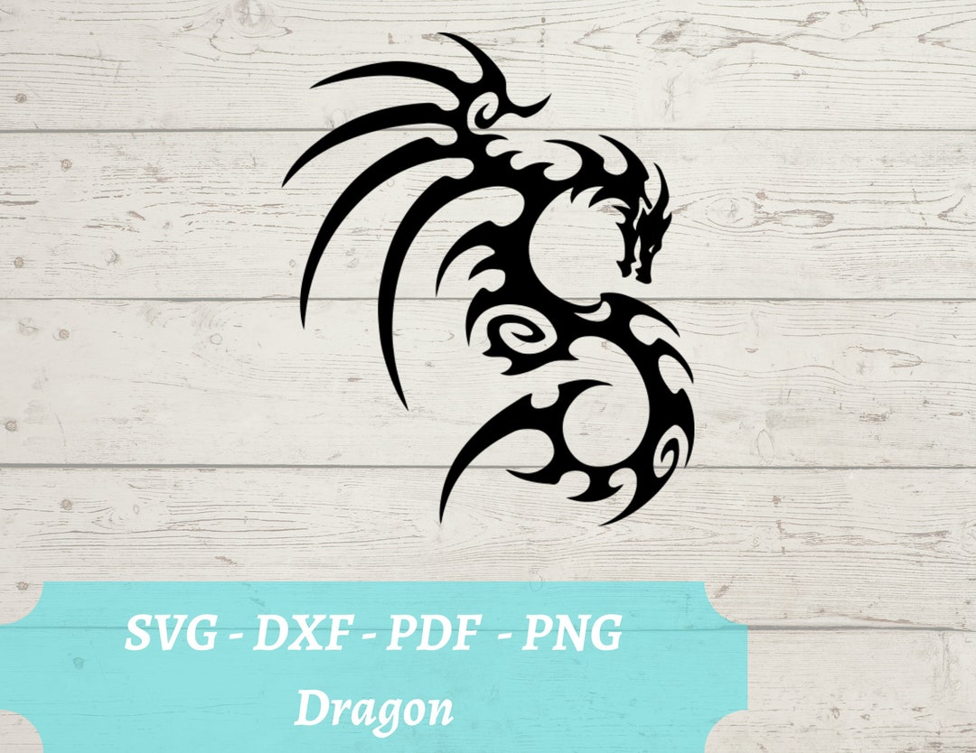 Dragon SVG File, Dragon Art Instant Download Digital File - Dxf, Pdf ...