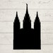 SLC Temple SVG Laser Cut File, Salt Lake City Temple Religious Decor ...
