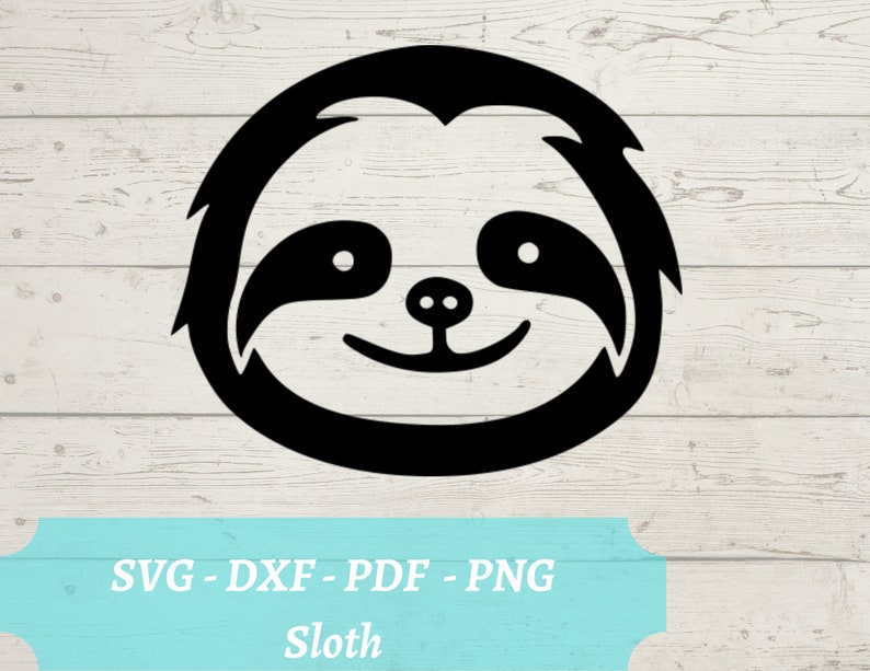 Cute Sloth SVG File Sloth Face Instant Download Digital File - Etsy