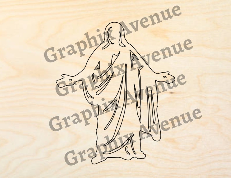 Christus SVG Archivo de corte láser, Decoración religiosa de Jesucristo ...