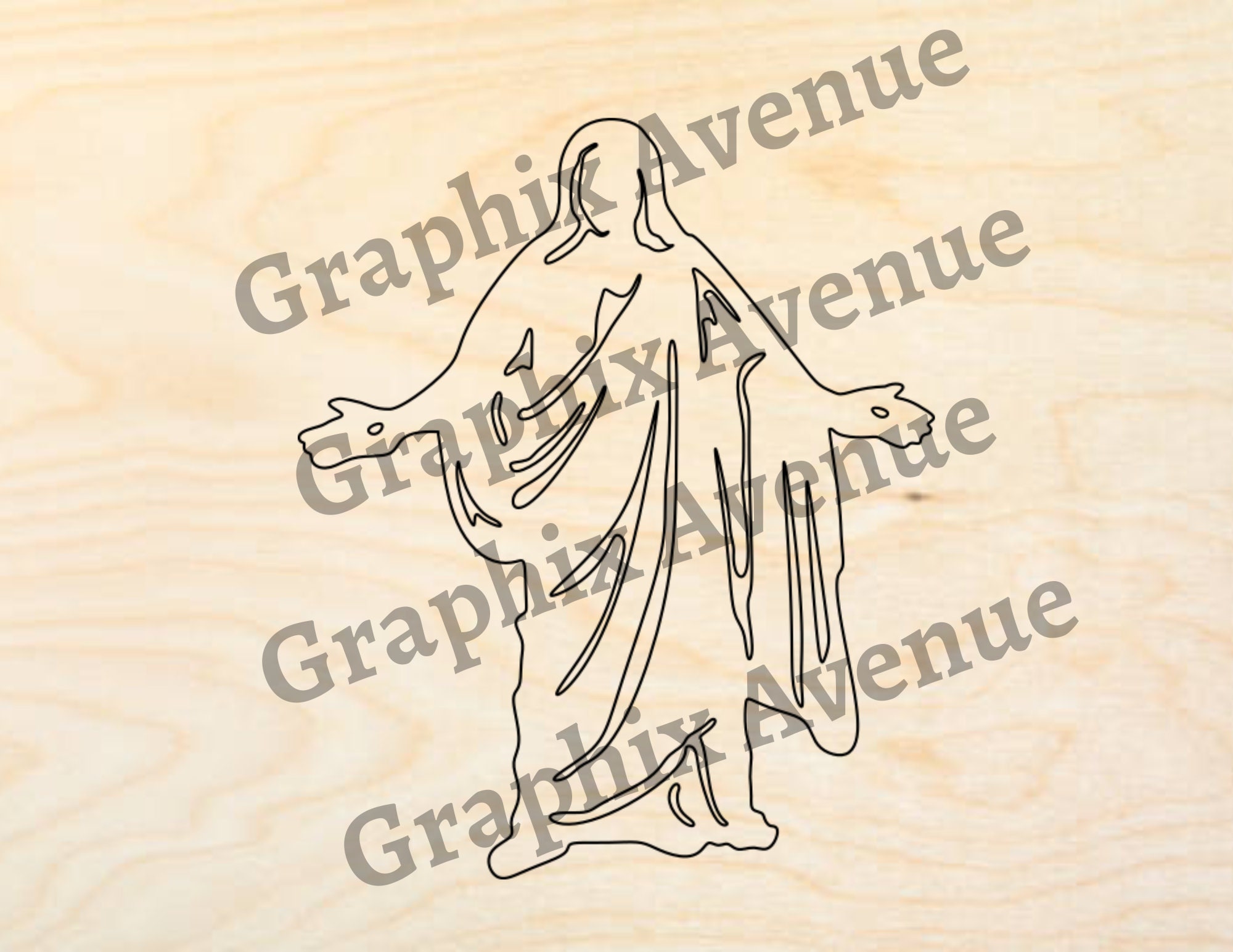 Christus SVG Laser Cut File, Jesus Christ Religious Decor, Christus ...
