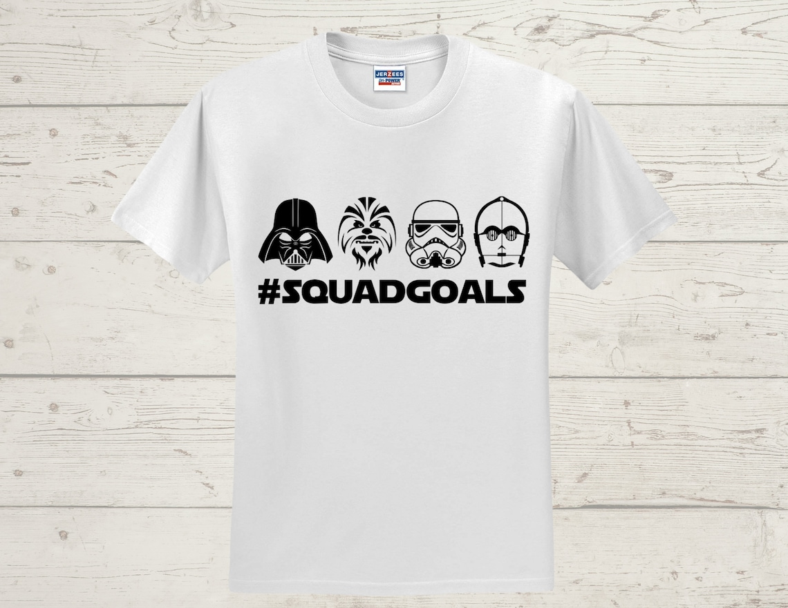Star Wars Squad Goals SVG File, Darth Vader, Chewbacca, C-3PO, Storm ...