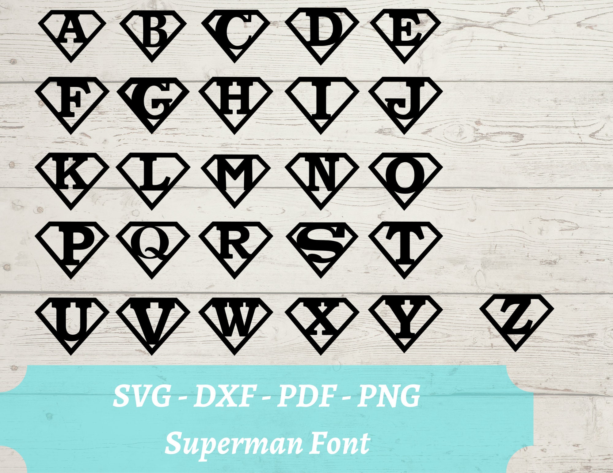 Superman Logo Alphabet Font