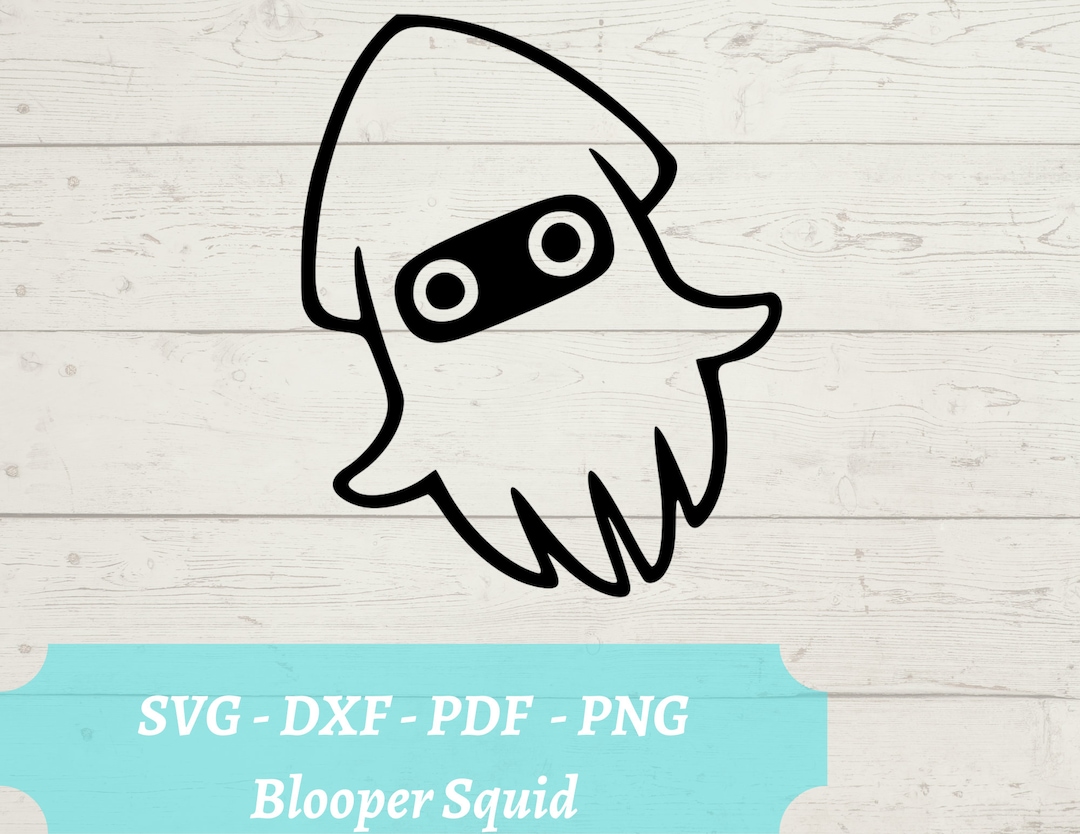 Blooper Squid SVG File, Video Game Underwater Fish From Super Mario ...