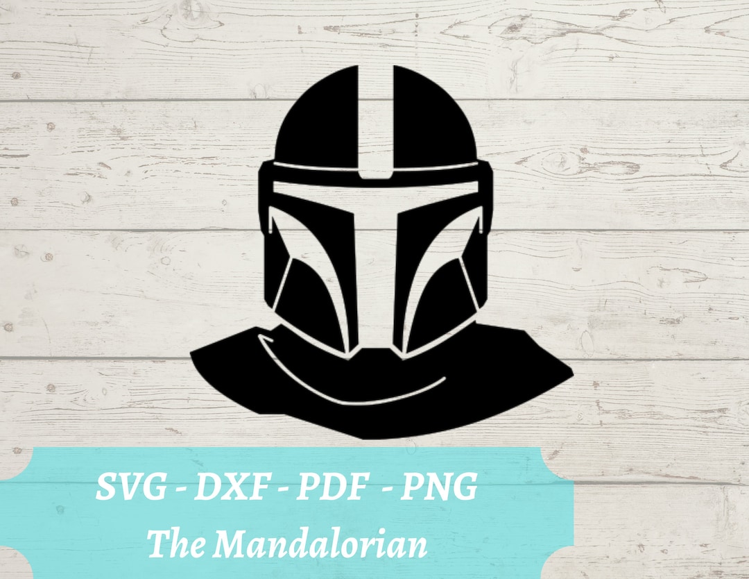 Mandalorian SVG File, Star Wars Mandalorian Helmet Download Digital ...