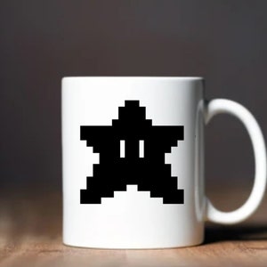 Super Star SVG File, Video Game Pixel Star, Super Mario Bros Superstar ...