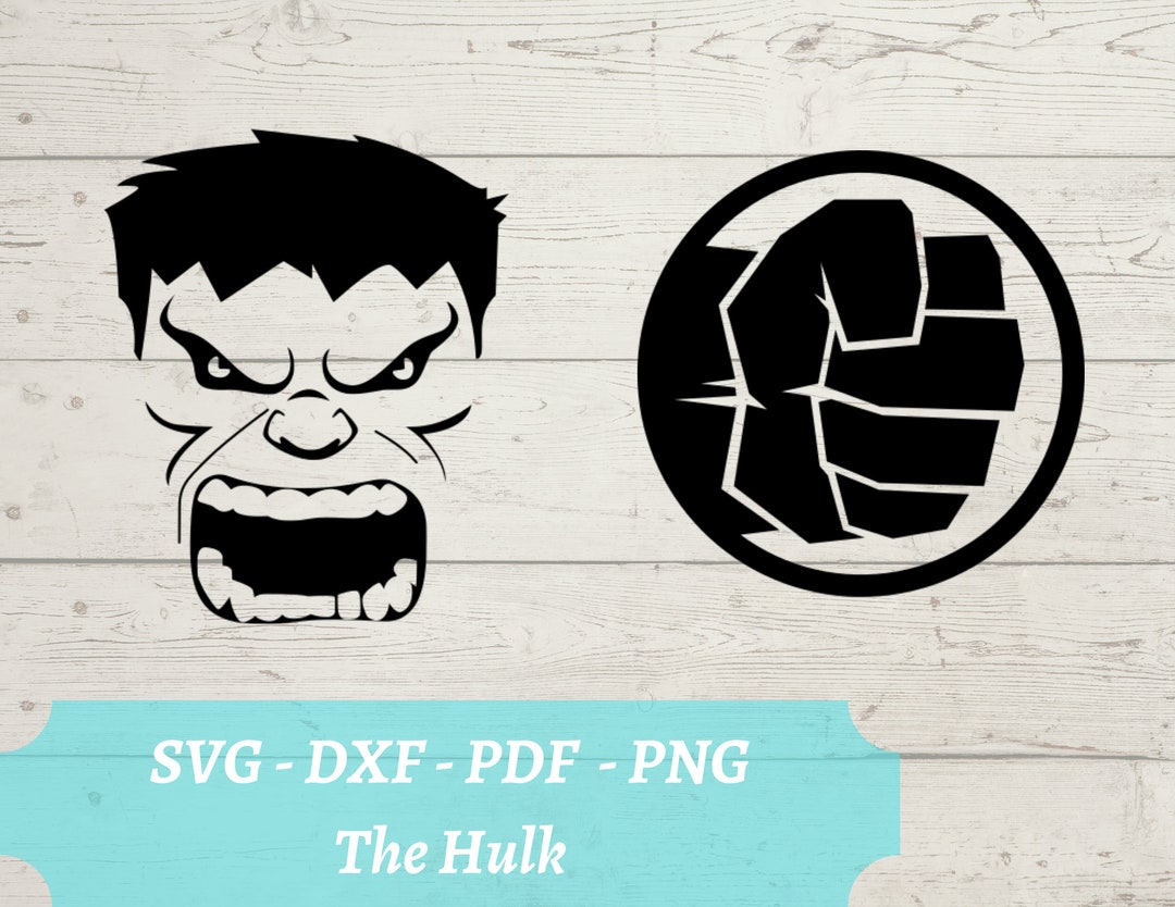 The Hulk SVG File, Avenger Hulk Fist Emblem Download Digital File - Dxf ...
