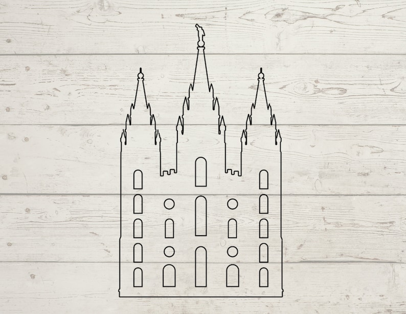 SLC Temple SVG Laser Cut File Salt Lake City Temple Religious - Etsy
