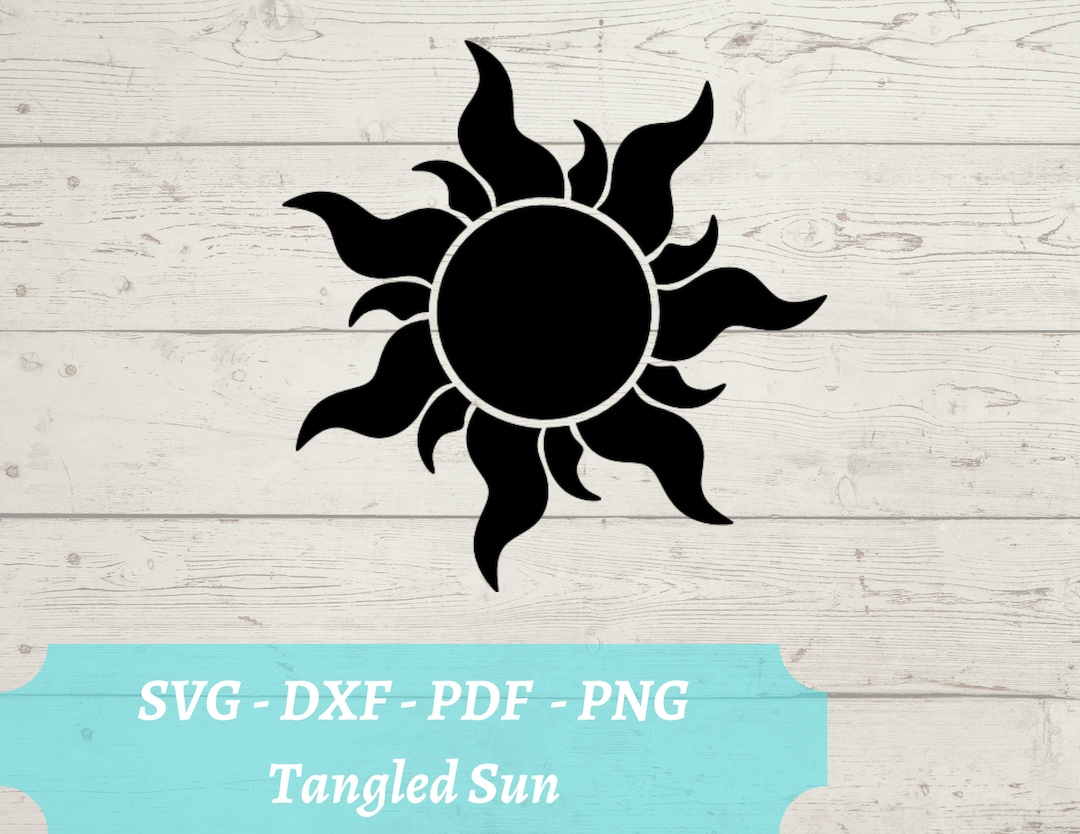 Sun SVG Laser Cut File, Tangled Corona Sun Rapunzel Download Digital ...
