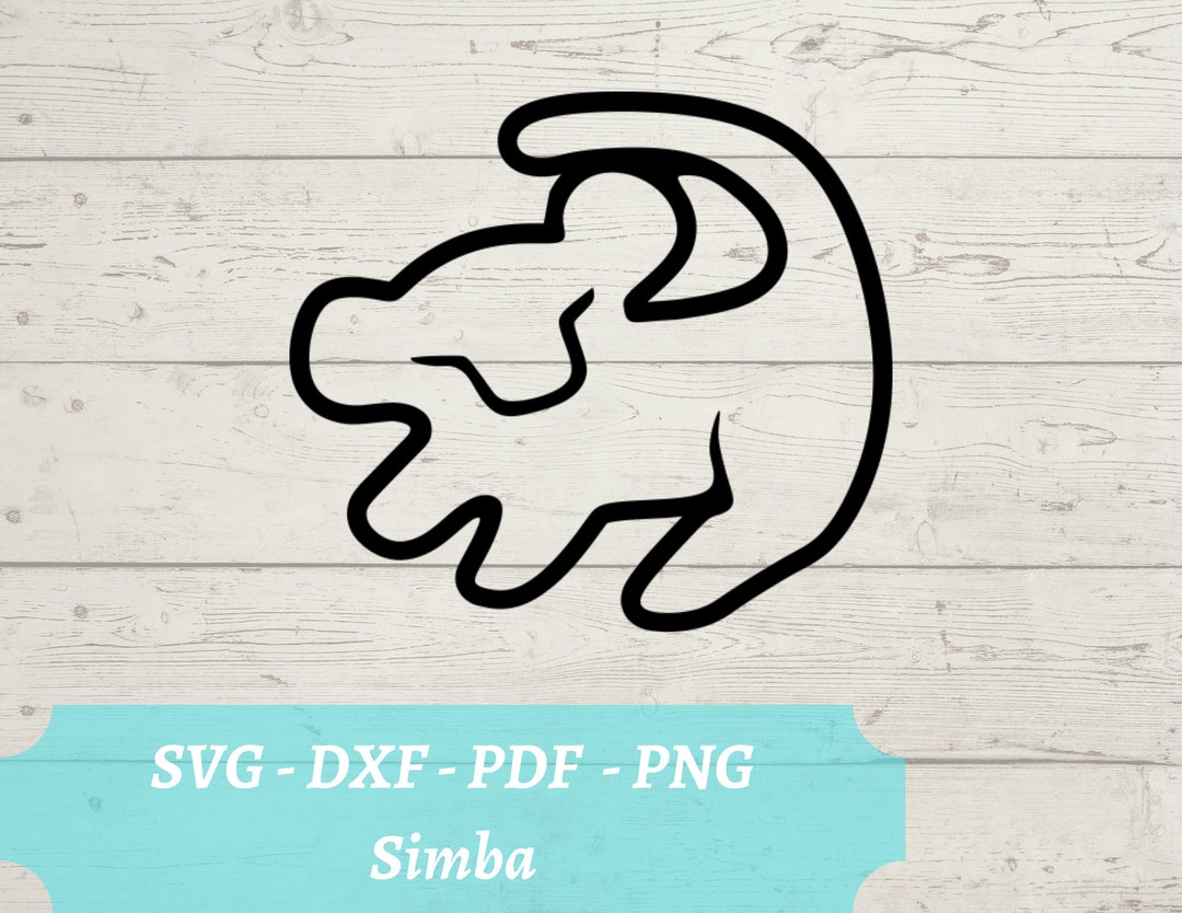Simba Symbol SVG Laser Cut File, the Lion King Lion Cub Download ...
