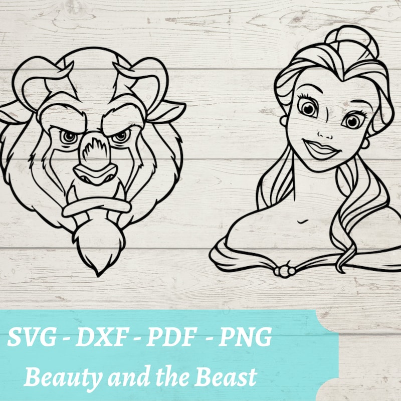 Beauty and the Beast Svg - Etsy