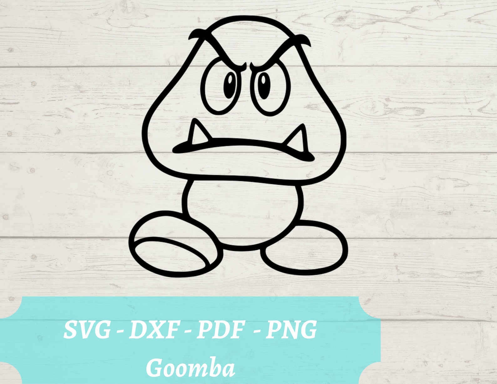 Goomba SVG File, Goomba From Super Mario Bros, Download Digital File ...