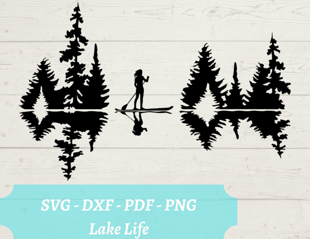 Girl on the Lake SVG File, Lake Life Download Digital File - Dxf, Pdf ...