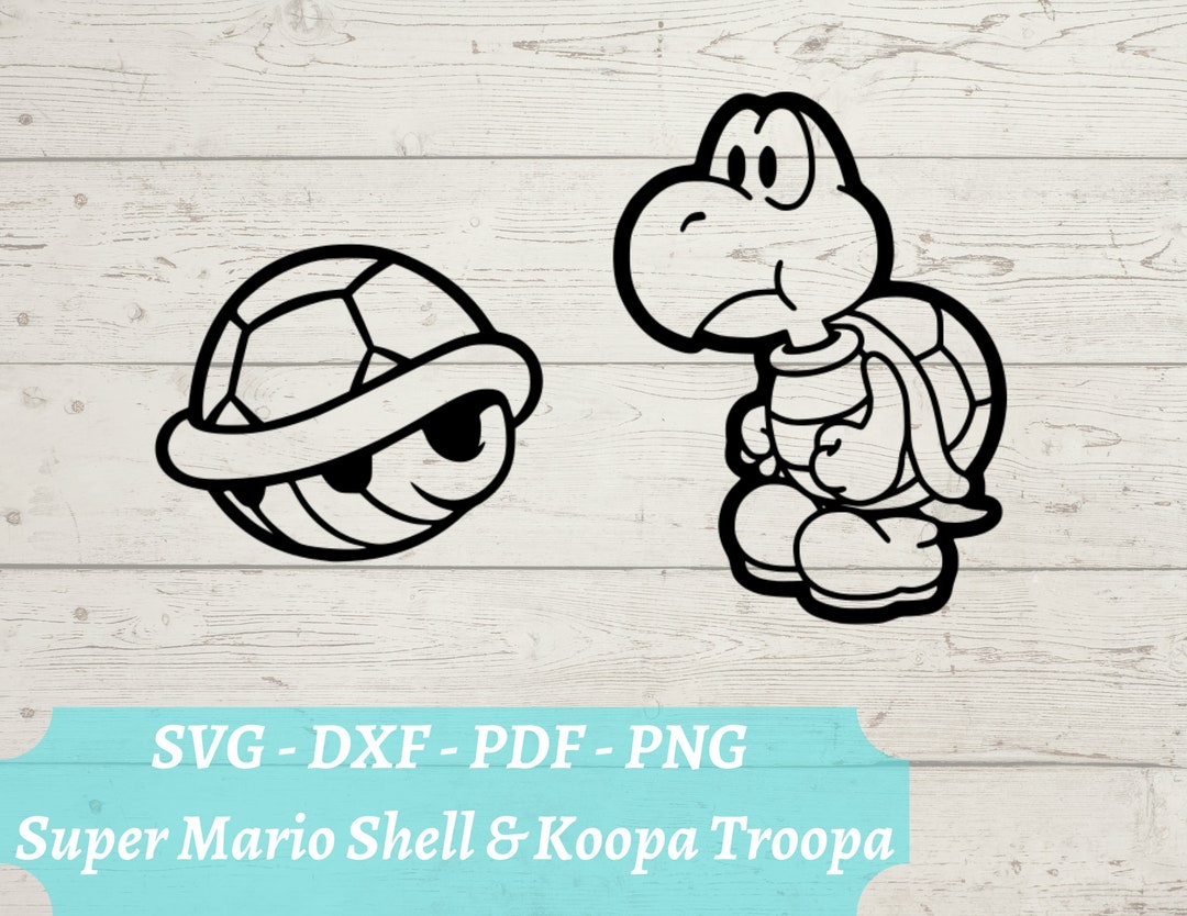 Shell From Super Mario and Koopa Troopa SVG File, Red Shell Green Shell ...