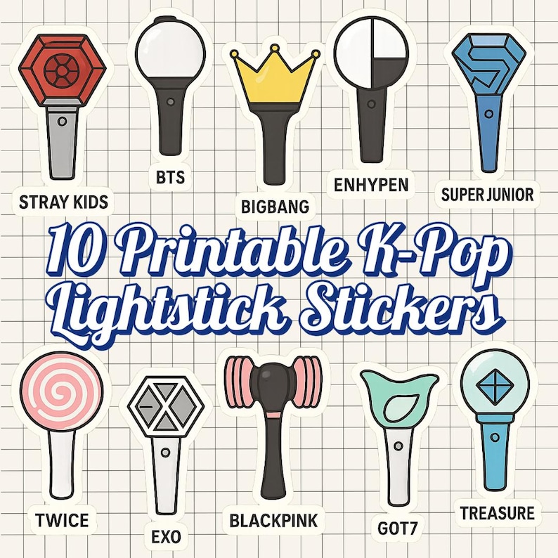 K-pop Lightstick Stickers - Etsy