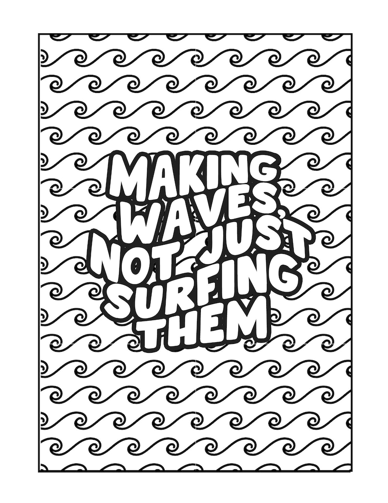 Quirky Adult Motivational Coloring Pages - Etsy