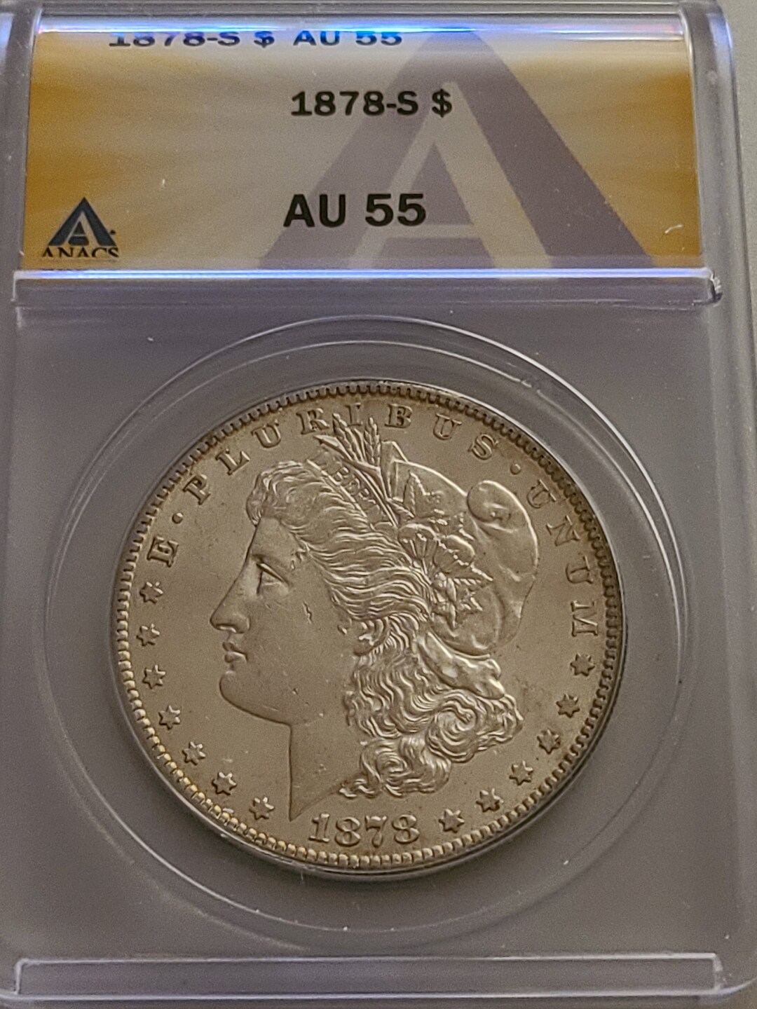 1878 S Mint Morgan Silver Dollar ANACS AU58 Certified Coin - Etsy