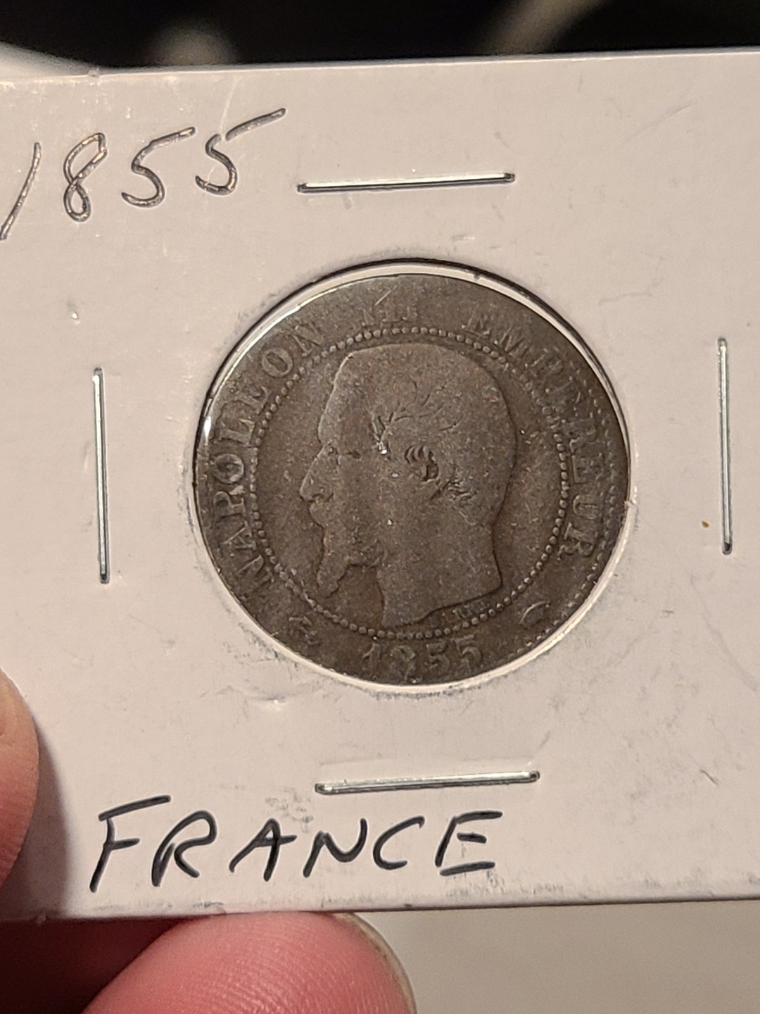 1855 French Five Centime Coins Features Emperor Napolean the Third - Etsy
