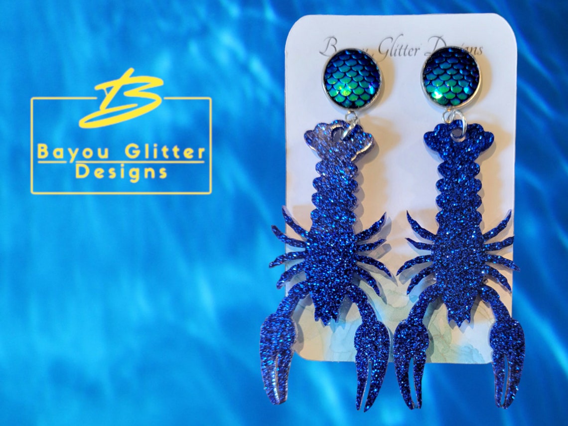 The Rare Blue Crayfish Earrings for Your Trip to the Beach or Anywhere ...