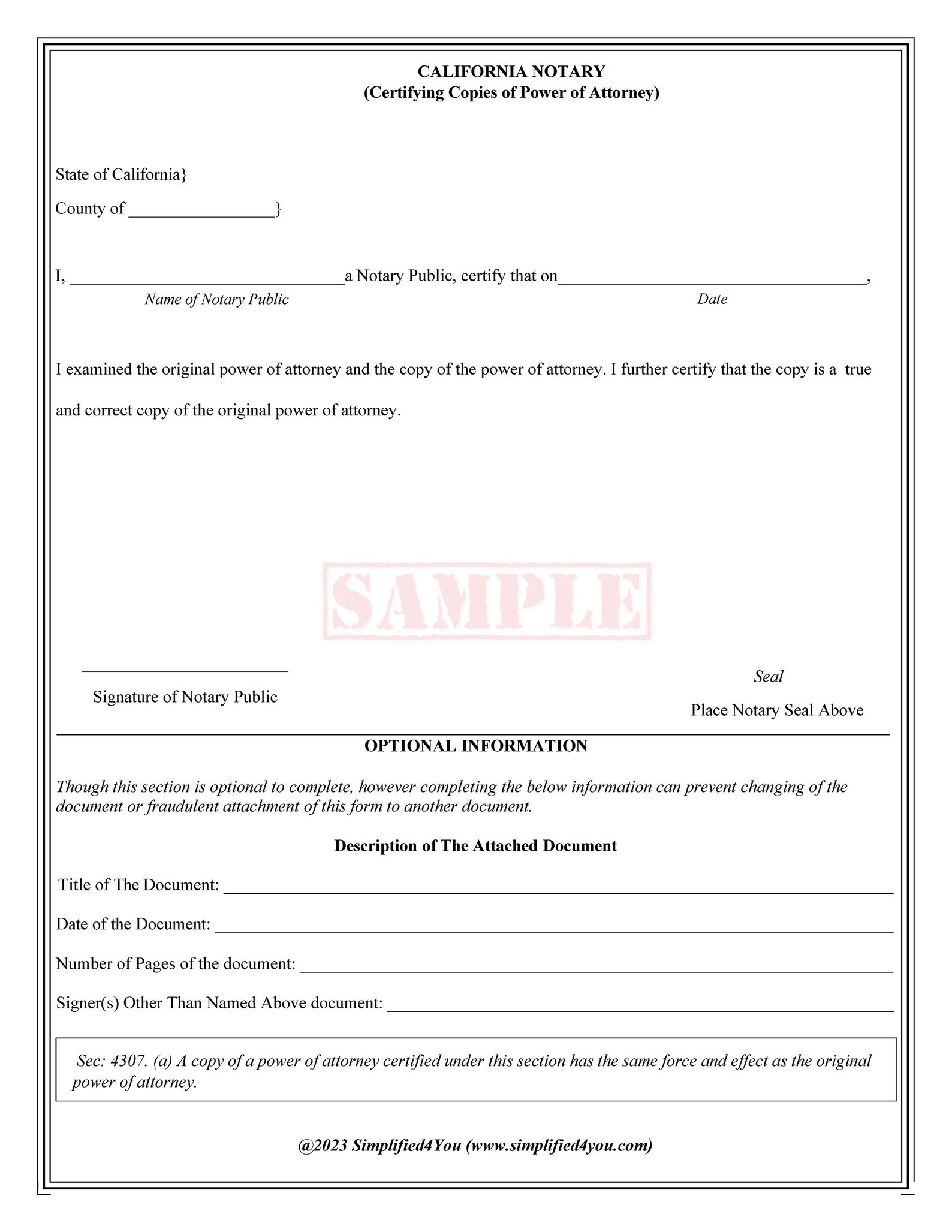 California Notary Certificates: Acknowledgment, Jurat, Power of ...