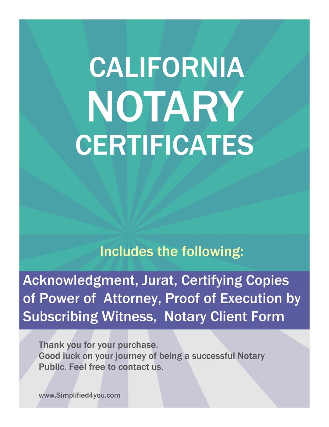 California Notary Certificates: Acknowledgment, Jurat, Power of ...